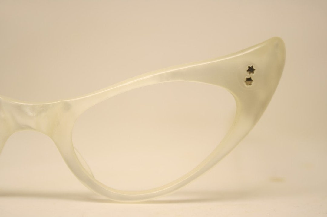 Cat Eye Glasses White Pointy Vintage Cateye Frames - Etsy