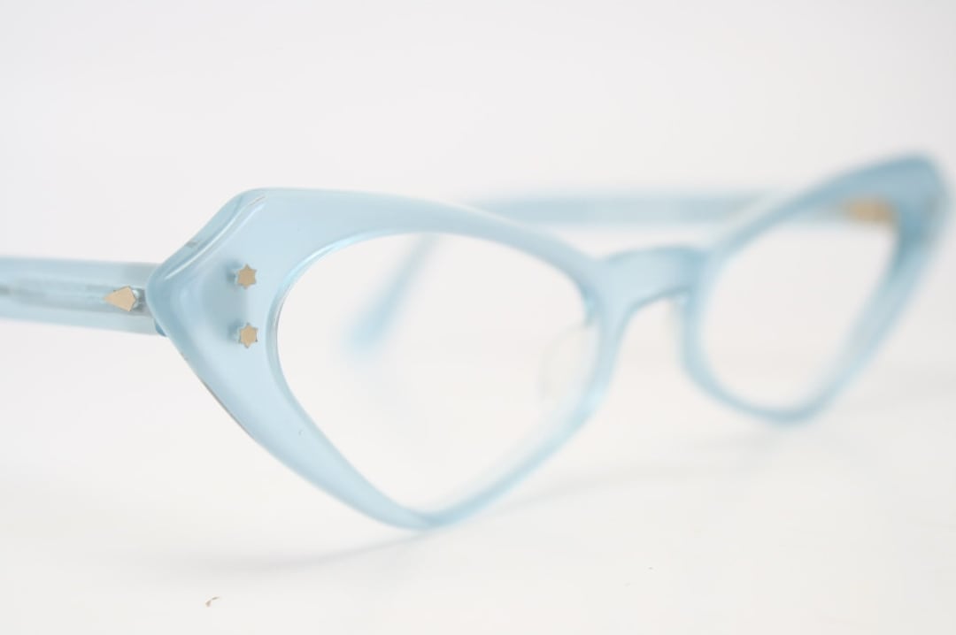 Blue Cat Eye Glasses Vintage Cateye Eyeglasses Frames - Etsy