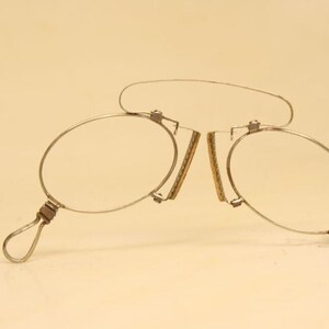 Spring Pince Nez Eyeglasses Antique Vintage Glasses Frames Spectacles ...