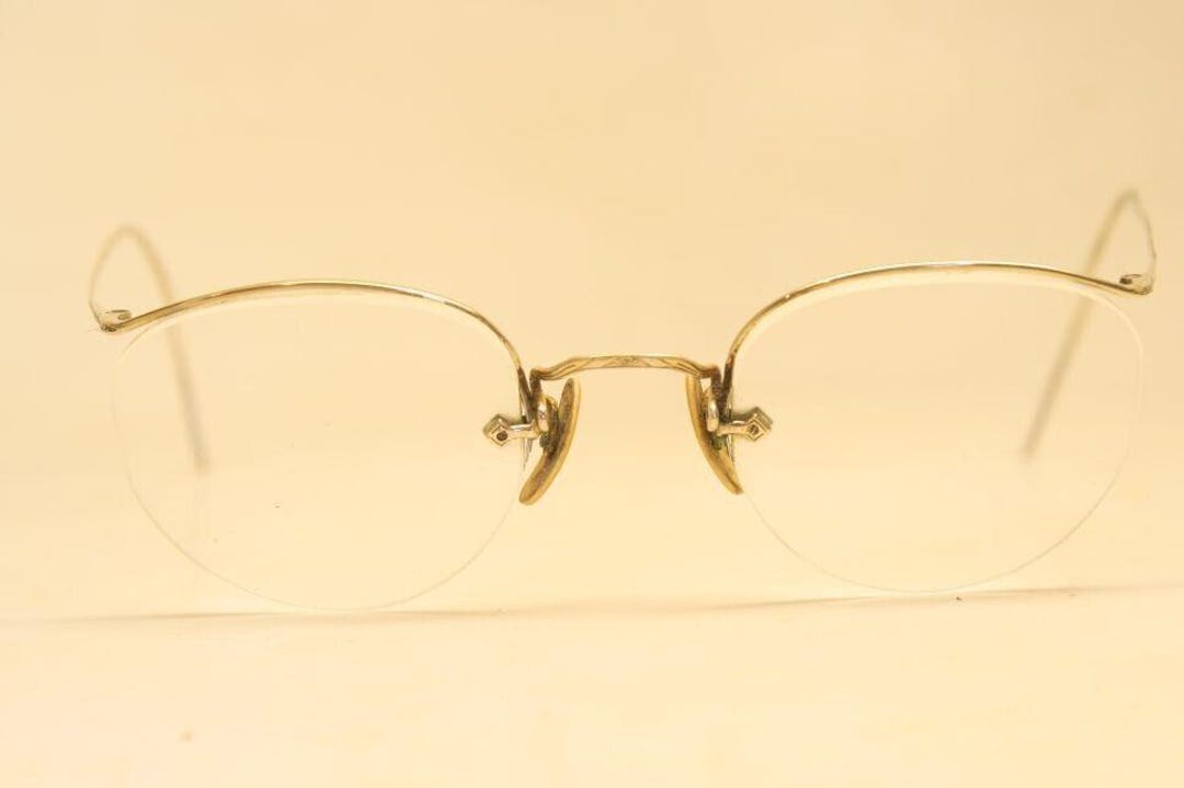 Vintage Eyeglasses AO Fulvue 1/10 12k Rimless Antique Frames 44-22 - Etsy