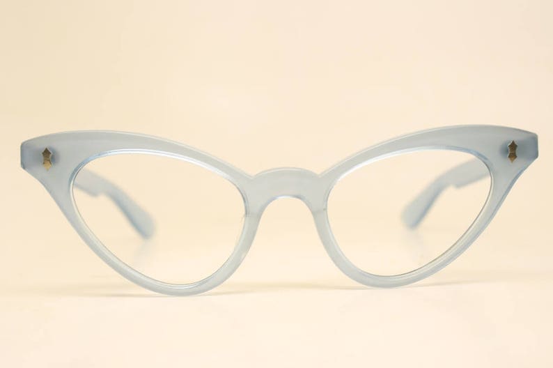 Light Blue Cat Eye Eyeglasses Vintage Cat Eye Glasses Frames Etsy