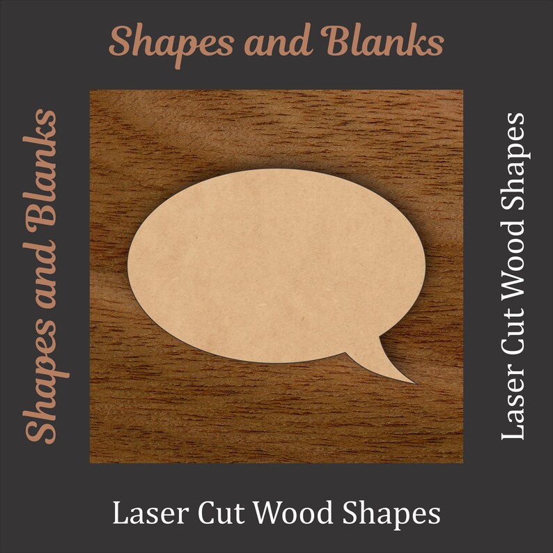 Laser Cut Speech Bubble (1"-8.5") MDF Craft Blank, DIY Scrapbooking ...
