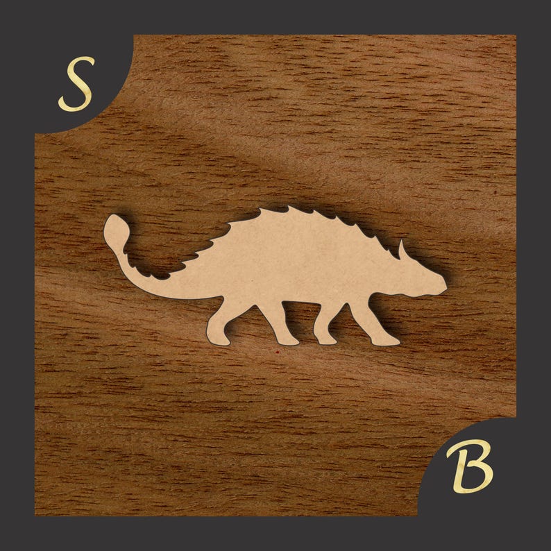 Laser Cut Ankylosaurus (1"-8.5") MDF Craft Blank, DIY Dinosaur Decor ...