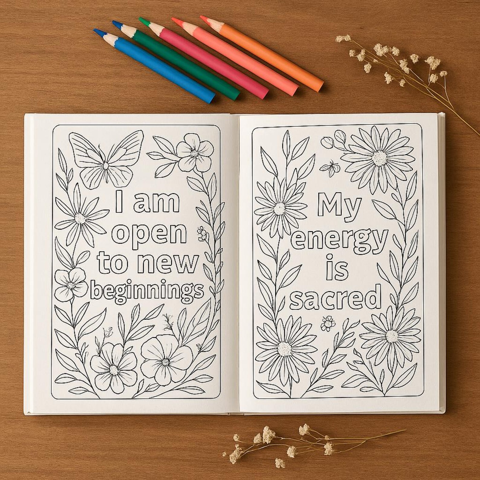 I Am Enough, Affirmation Coloring Book for Adults PDF, 40 Pages of Self ...