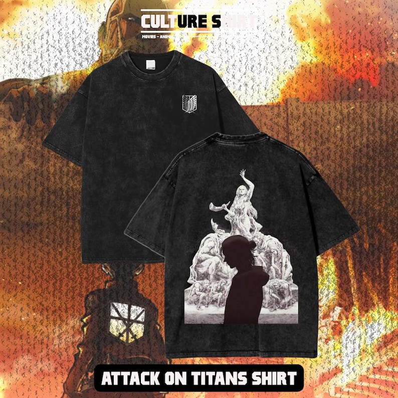 Attack on Titan Anime Oversize T-shirt - Eren Jeager Anime Tee - Gift ...