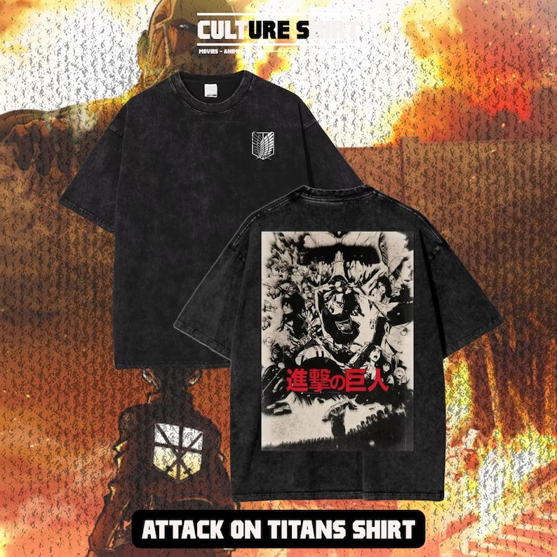 Attack on Titan Anime Oversize T-shirt - Eren Jeager Anime Tee - Gift ...