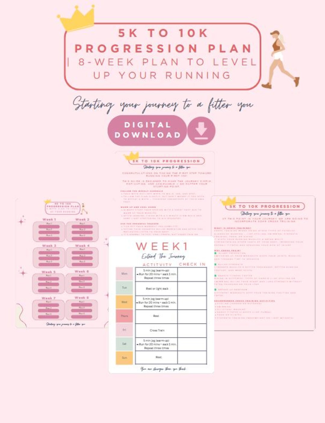 5K to 10 Progression Plan | 8-week Training Plan | Beginner Running ...