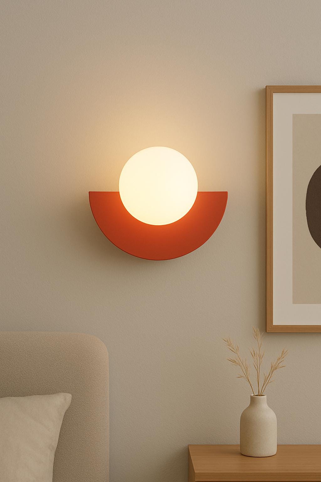 Playful Geometric Wall Sconce, Colorful Mid-century Modern Lighting ...