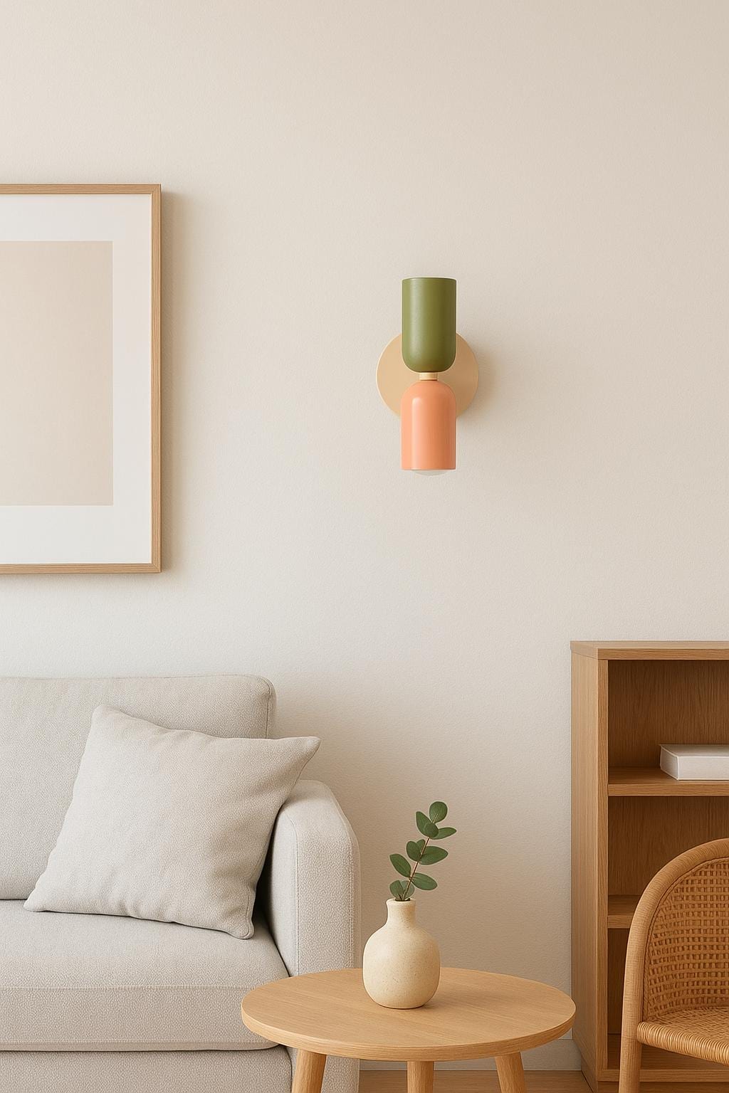 Minimalist Double Sconce, Colorful Wall Mounted LED Light, Modern Home ...