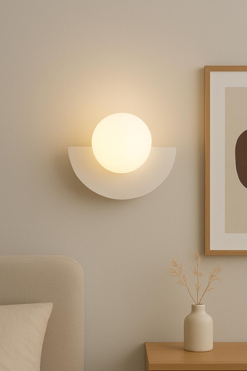 Playful Geometric Wall Sconce, Colorful Mid-century Modern Lighting ...