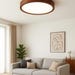 Minimalist Wooden LED Ceiling Lamp, Ultra-thin Modern Flush Mount Light ...