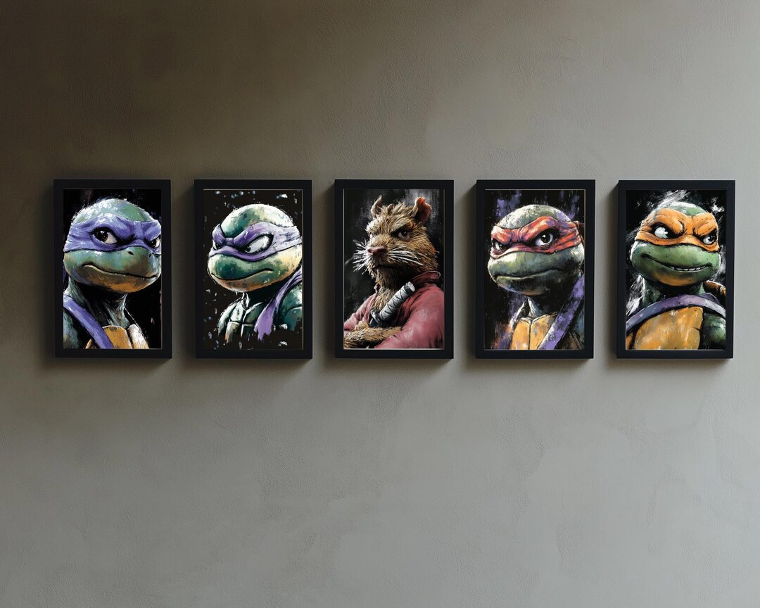 Ninja Turtle Art for Kids Room Art TMNT Poster Teenage Mutant Ninja ...