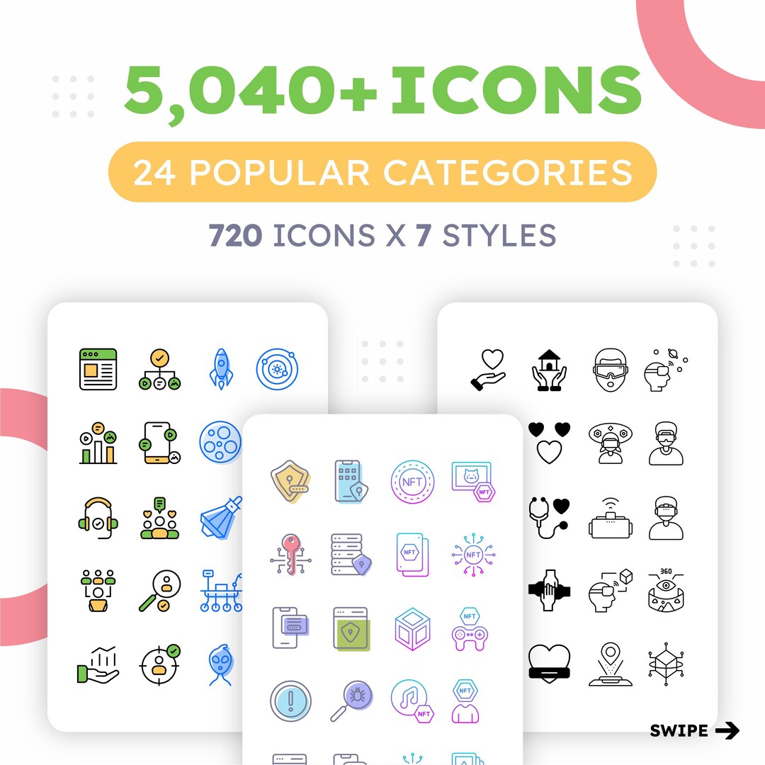5040+ Premium Icon Pack | 7 Styles, 24 Categories | UI Design Assets ...
