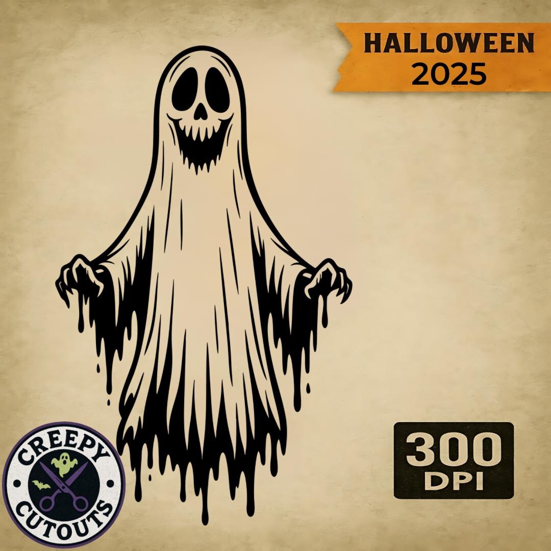 Dripping Ghost Halloween Clipart – Svg, Png, Pdf, Eps – 300 Dpi Digital ...