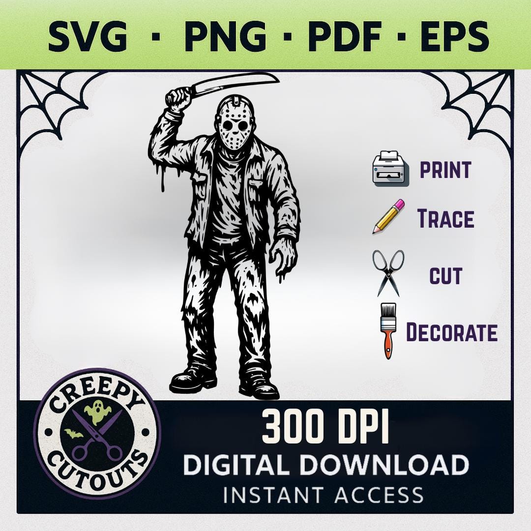 Sinister Slasher Halloween Clipart – Svg, Png, Pdf, Eps – 300 Dpi ...