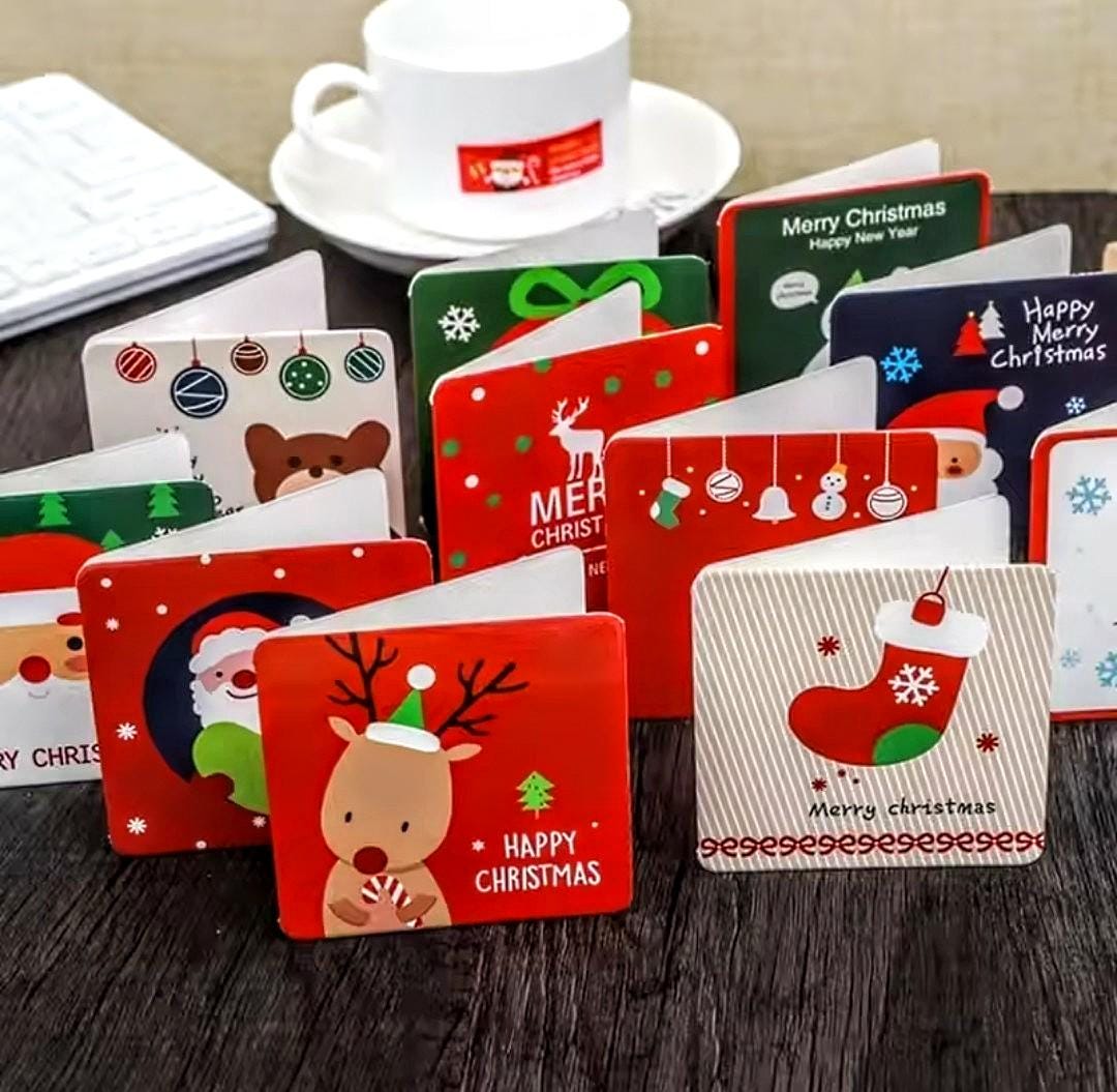 Mini Christmas Greeting Cards With Envelopes, Kids' Holiday Cards (24 ...