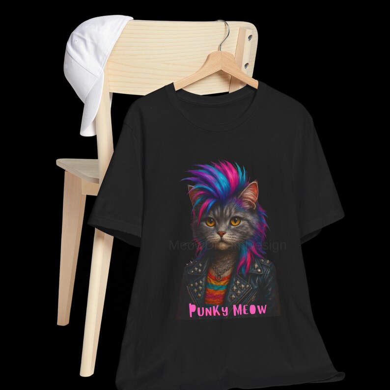 Punky Cat Clipart, Rock N Roll Cat PNG, Funny Cool Cat With Mohawk ...