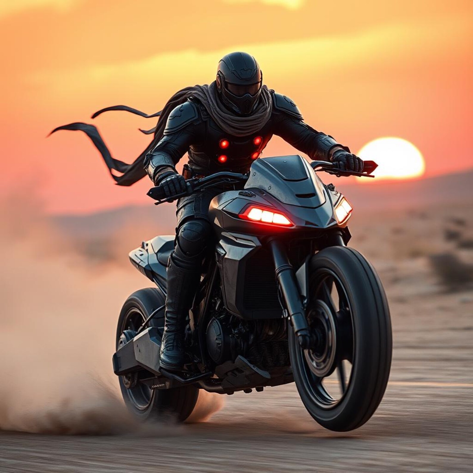 Fast Sand – Futuristic Motorcycle Art Print – Digital AI Artwork ...