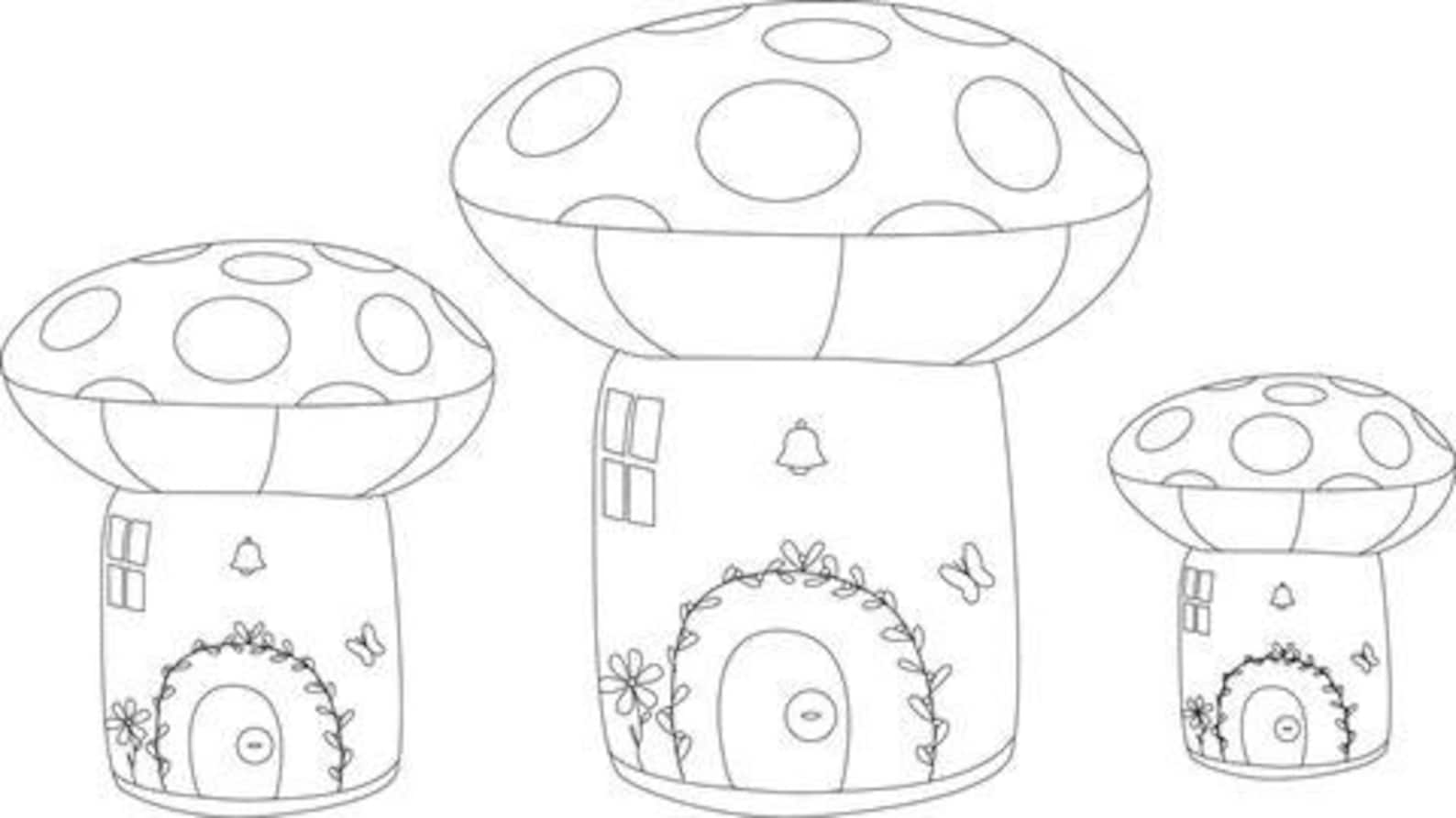 Toadstool Village Digital PDF Pattern - Etsy UK