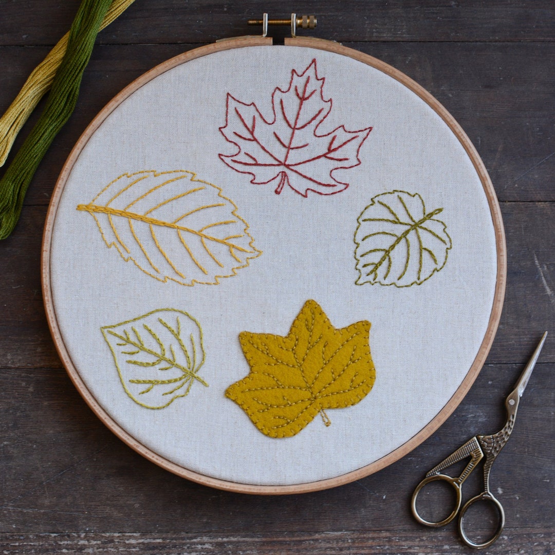 Leaf Embroidery - North American Collection - Digital PDF Sewing ...