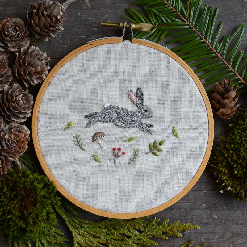 Bunny Embroidery Pattern - Etsy