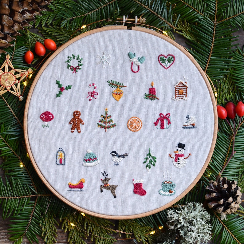 Christmas Mini Embroideries - BUNDLE Northern and Southern - Digital ...