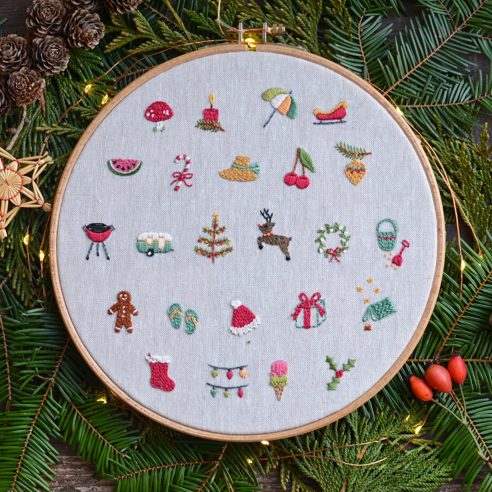 Christmas Mini Embroideries BUNDLE Northern and Southern - Etsy