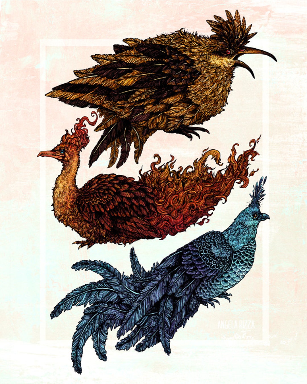 Legendary Birds 8x10" Metallic Print - Etsy