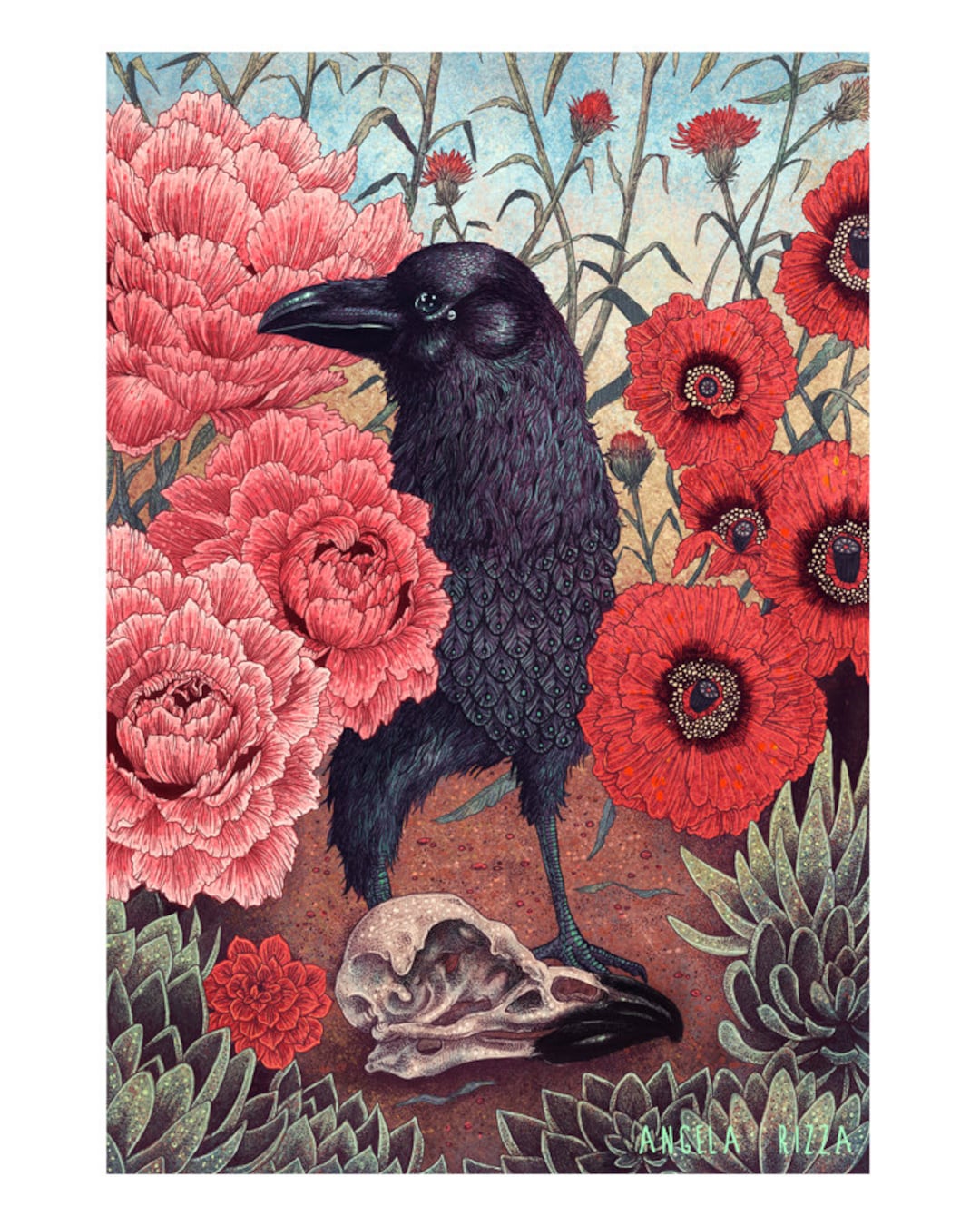 Crow Effigy 8x10" Print - Etsy