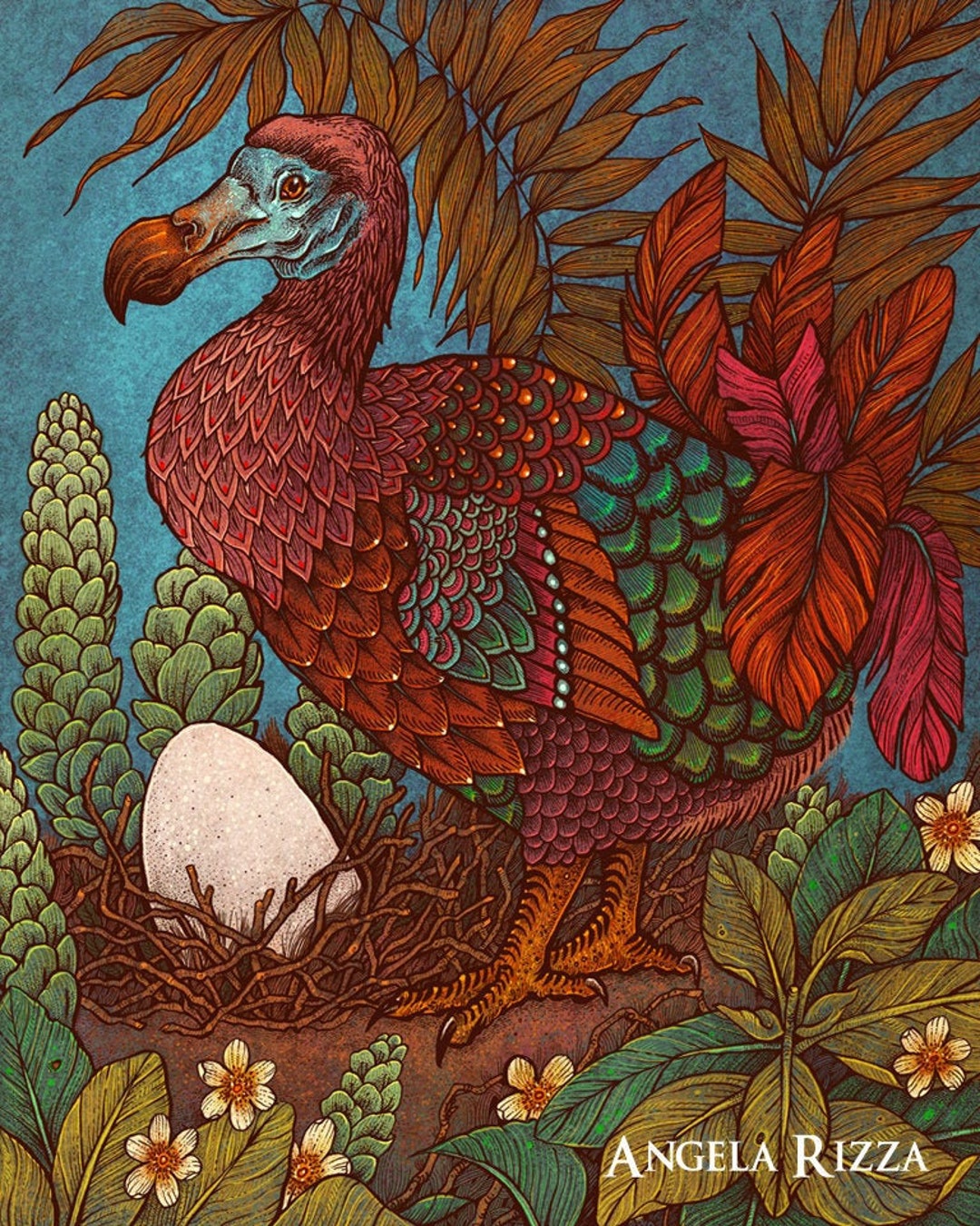 8x10" Dodo Metallic Print - Etsy