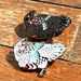 Enamel Raven Pins - Etsy