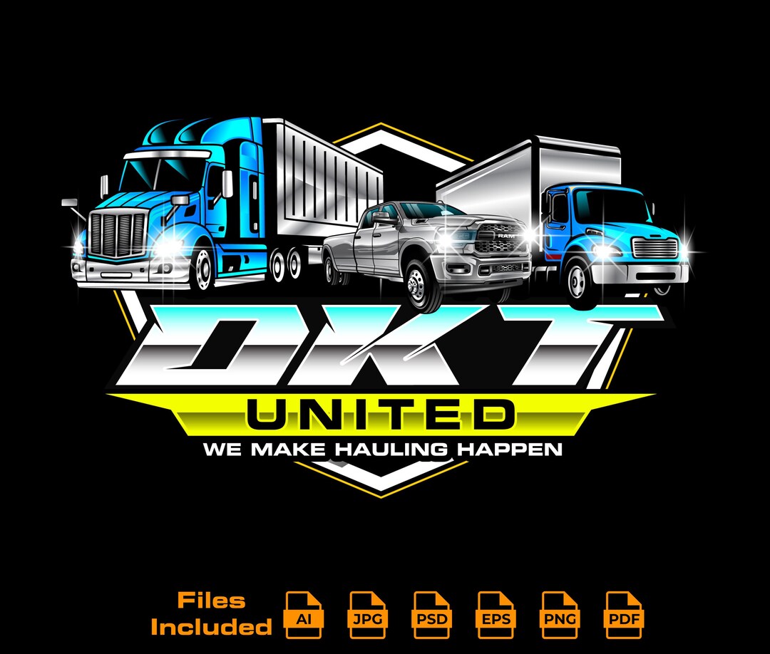 Custom Transport Logo, Semi-truck Logo, Fleet Logo, Freight Logo, Car ...