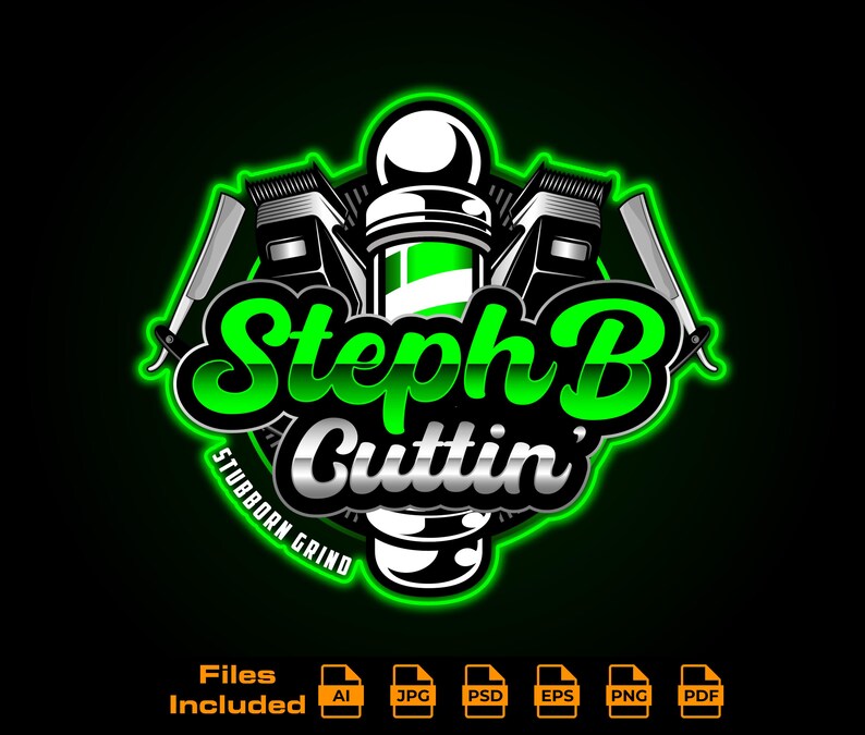 Customizable Barber Logo Hair Clipper Logo Beauty Logo Fade Logo Cuts ...