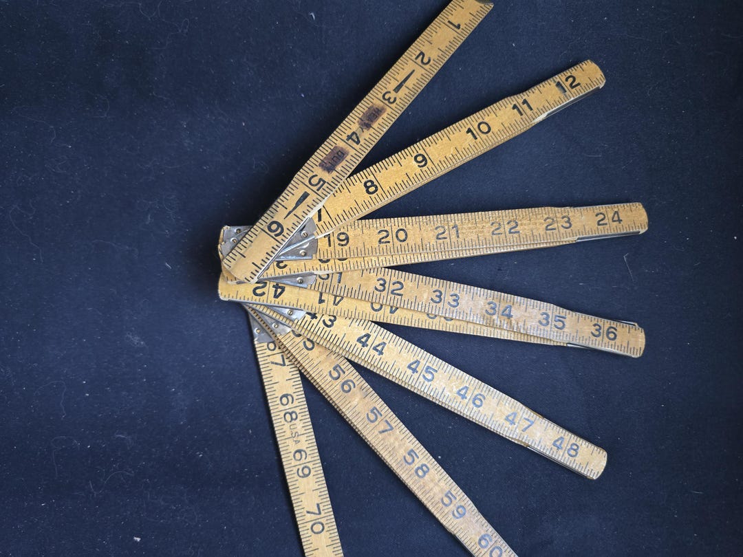 Yardstick Vintage Extension Folding Yardstick - Etsy