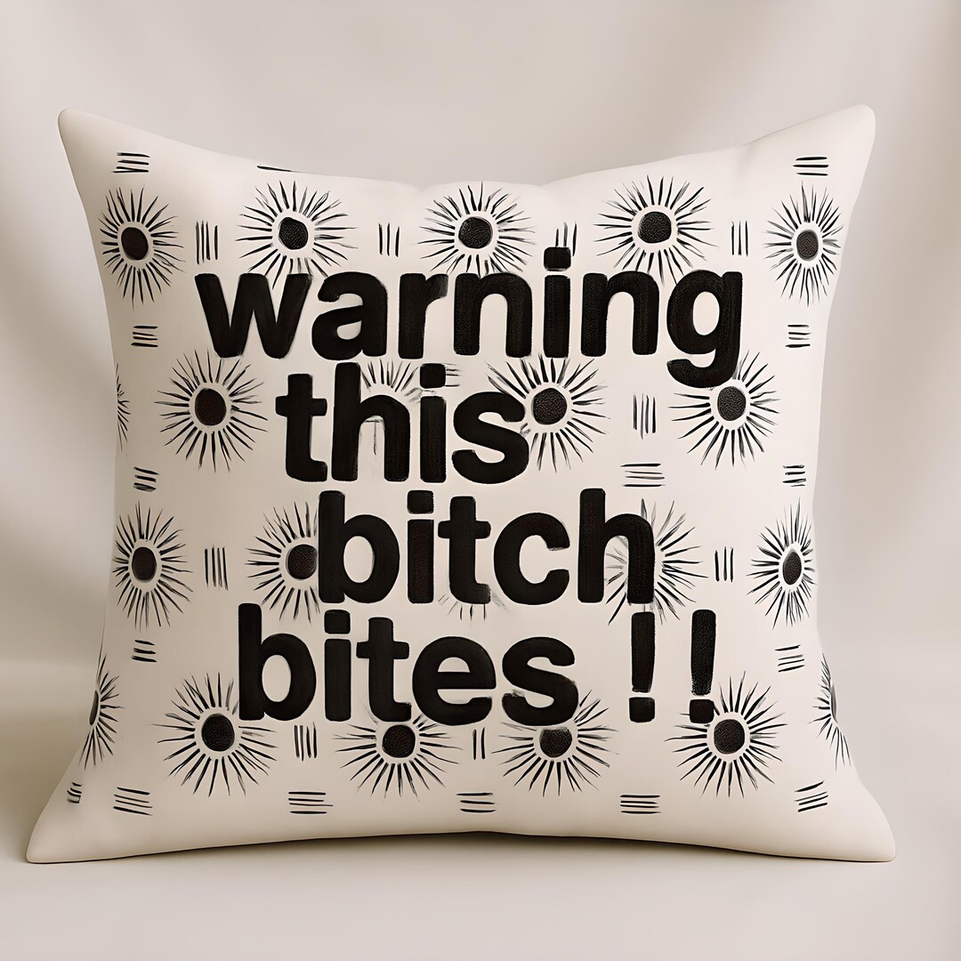 Pillowcase, Funny Quote Modern Home Decor Gift for Her, Monochromatic ...