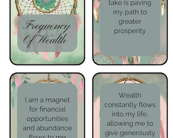 22 Frequency of Wealth Affirmation Cards - PDF Download - Bonus Guided ...