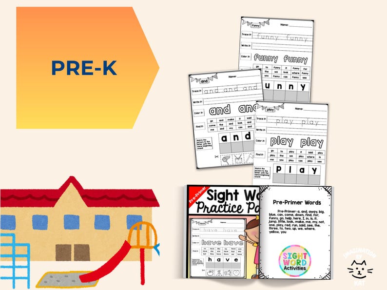 Sight Word Worksheets Bundle PDF | Prek to 3rd Grade Literacy ...