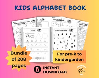 Alphabet A to Z Worksheet Bundle | 208 Printable Pages | Letter Tracing ...