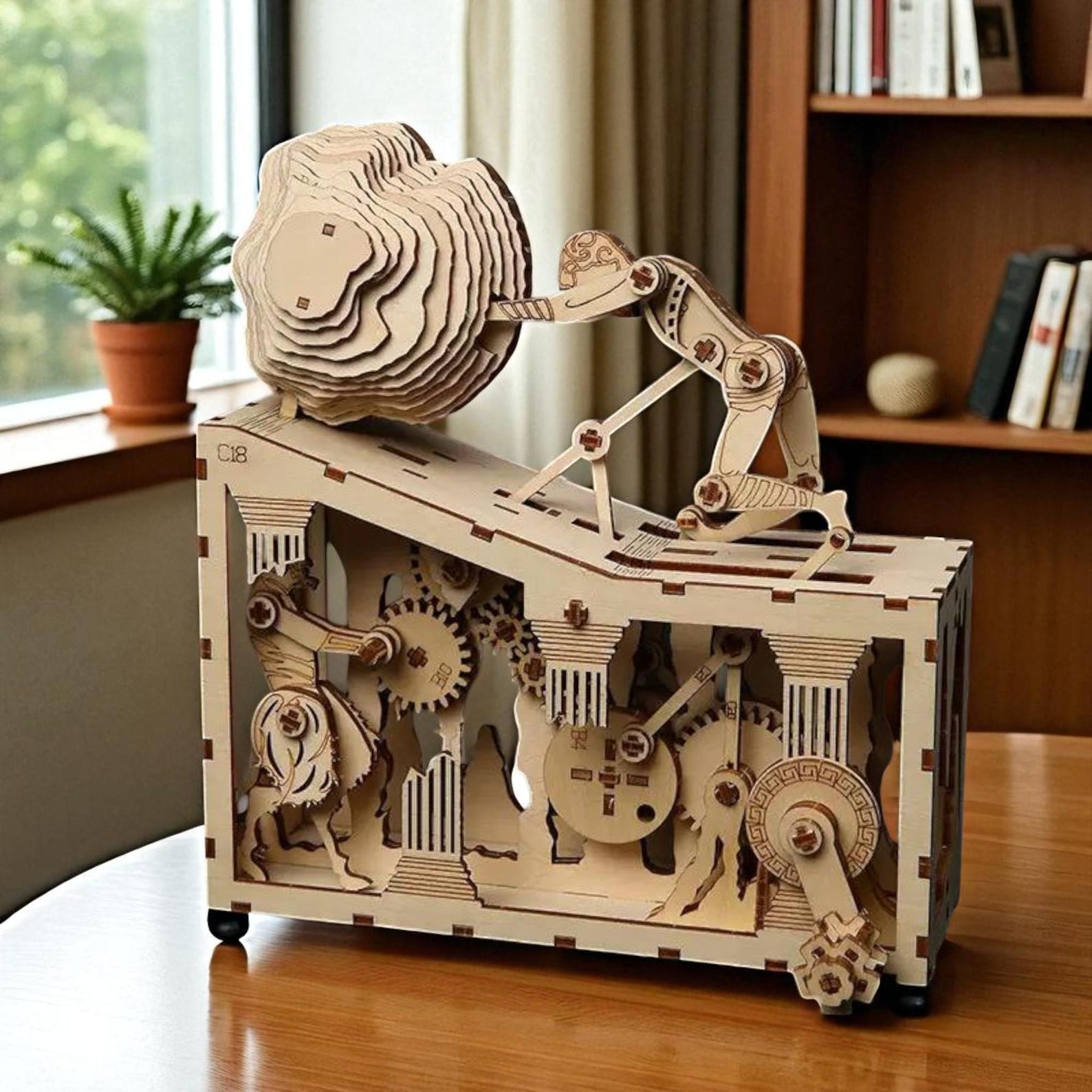 Sisyphus Automaton Kit: DIY Wooden Puzzle, Moving Sculpture - Etsy