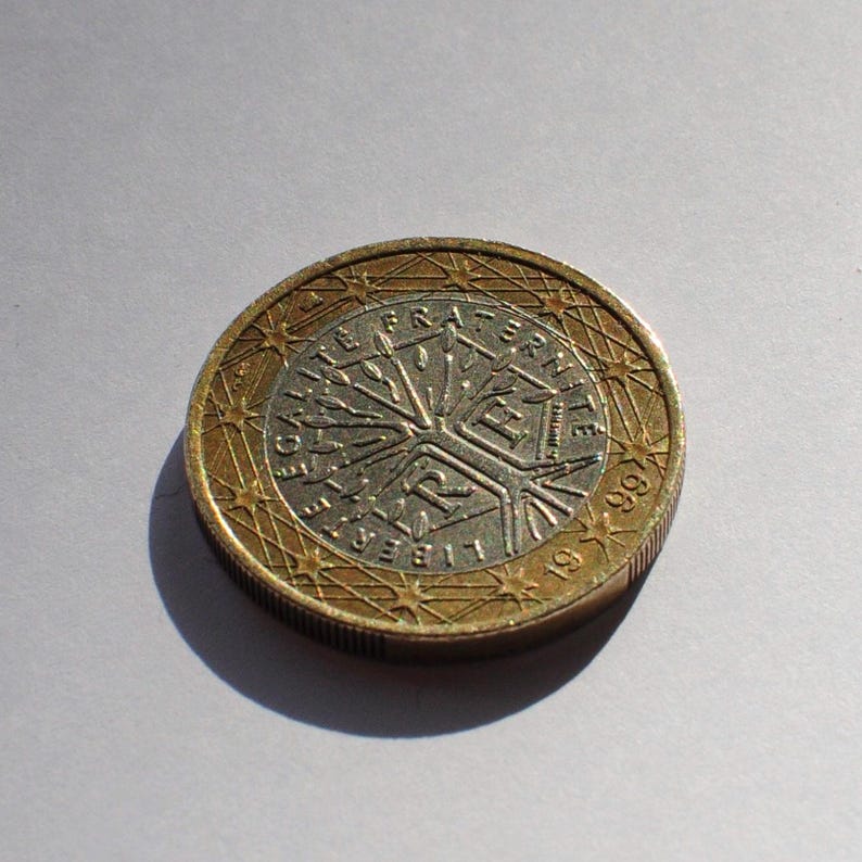 1999 France 1 Euro Coin, Rare French One Euro, Collectible European ...
