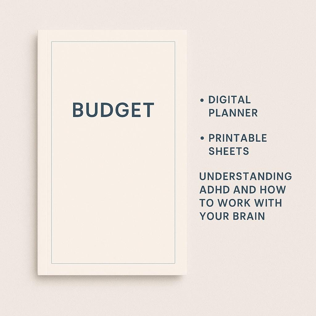ADHD Budget Planner Printable | Simple Monthly Money Tracker | Easy ...