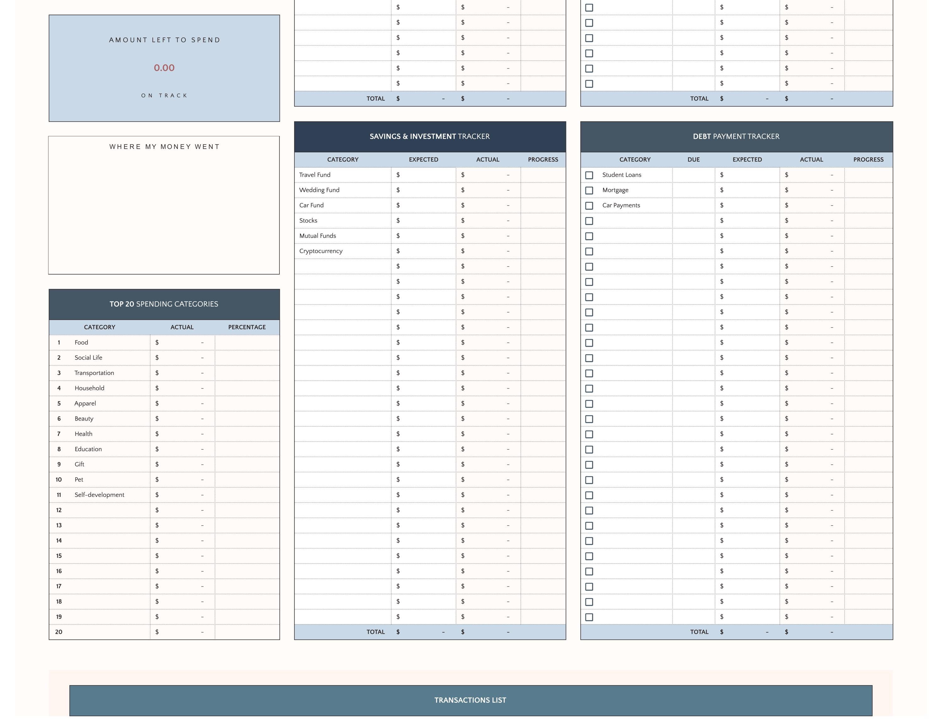 ADHD Budget Planner Printable | Simple Monthly Money Tracker | Easy ...
