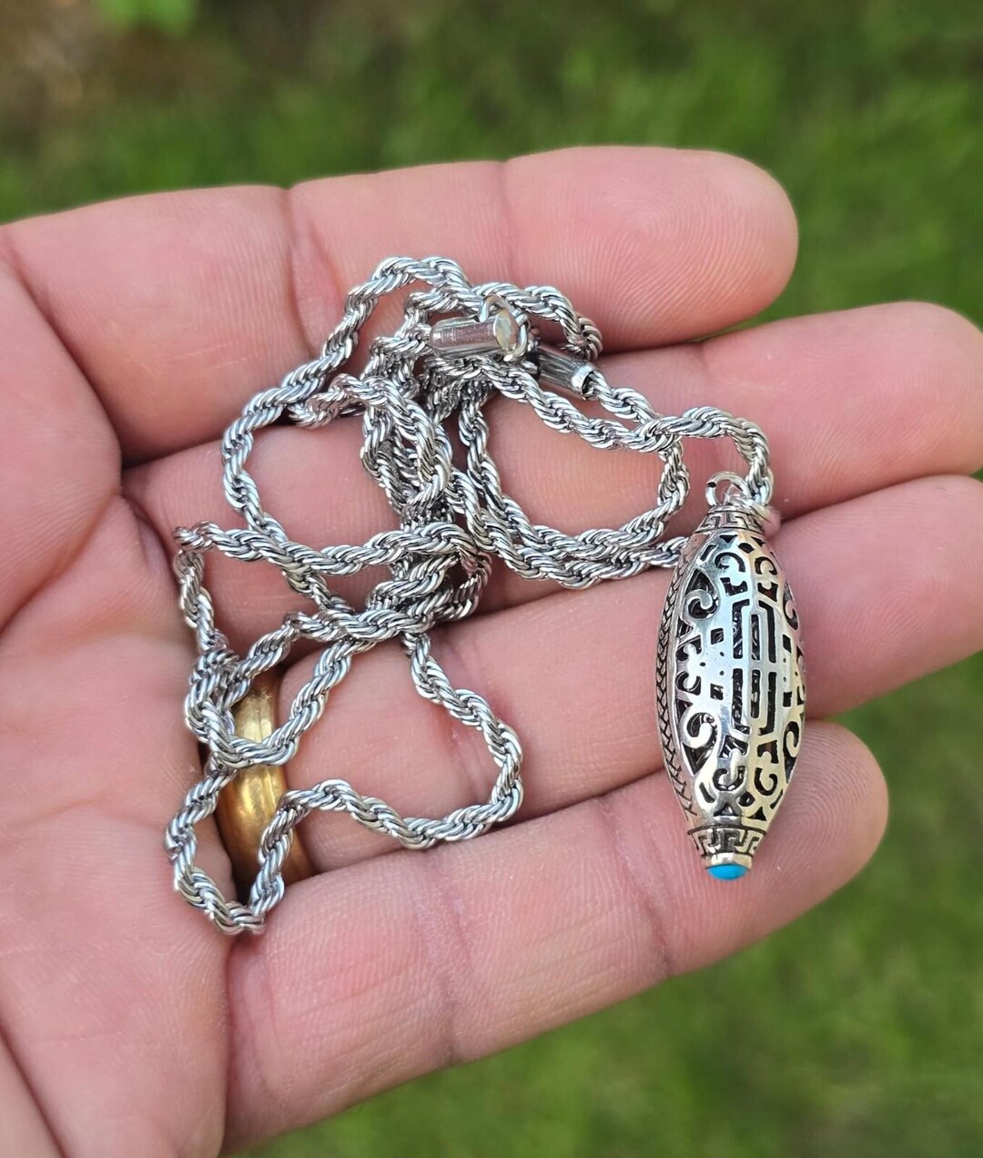 Om Mantra Pendant Talisman Evil Eye Nazar Protection Lucky Taweet ...