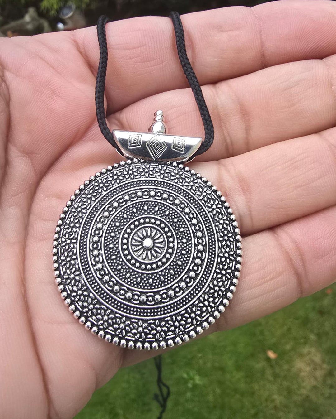 Tibetan Tribal Spiral Taviz Taveez Evil Eye Protection Pendant Nazar ...