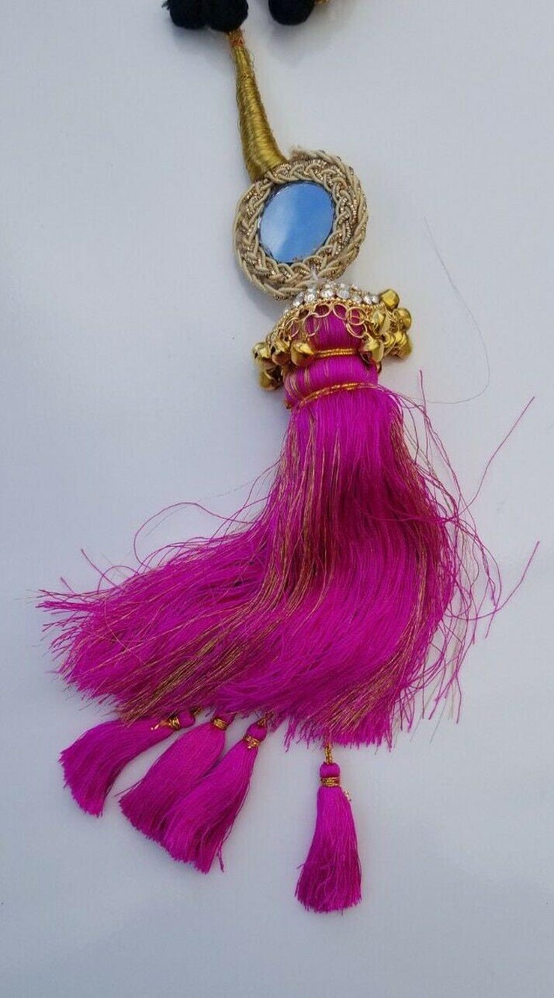 Indian Punjabi Pranda Mehndi Jagoo Mirror Bridal Patiala Paranda Hair ...