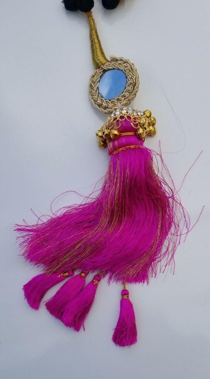 Indian Punjabi Pranda Mehndi Jagoo Mirror Bridal Patiala Paranda Hair ...