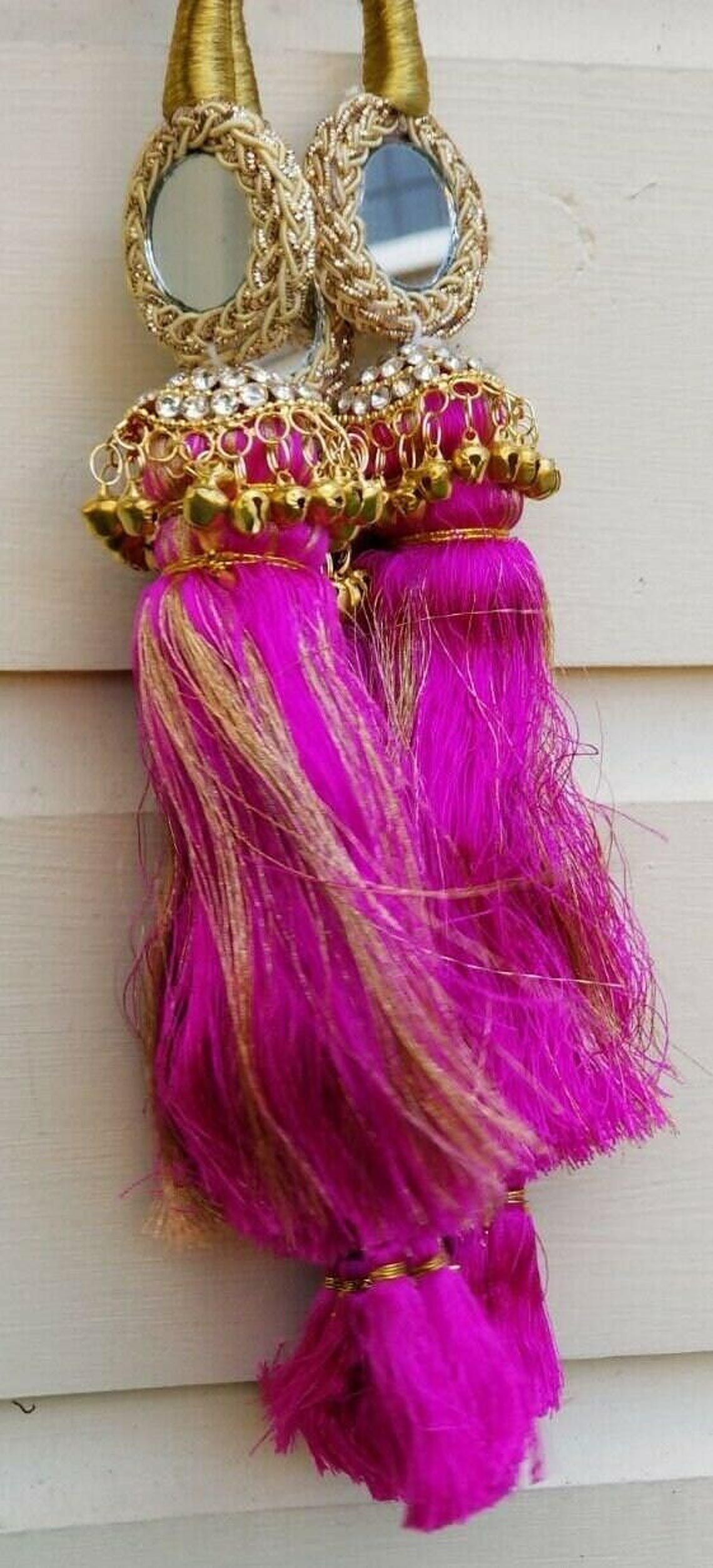 Indian Punjabi Pranda Mehndi Jagoo Mirror Bridal Patiala Paranda Hair ...