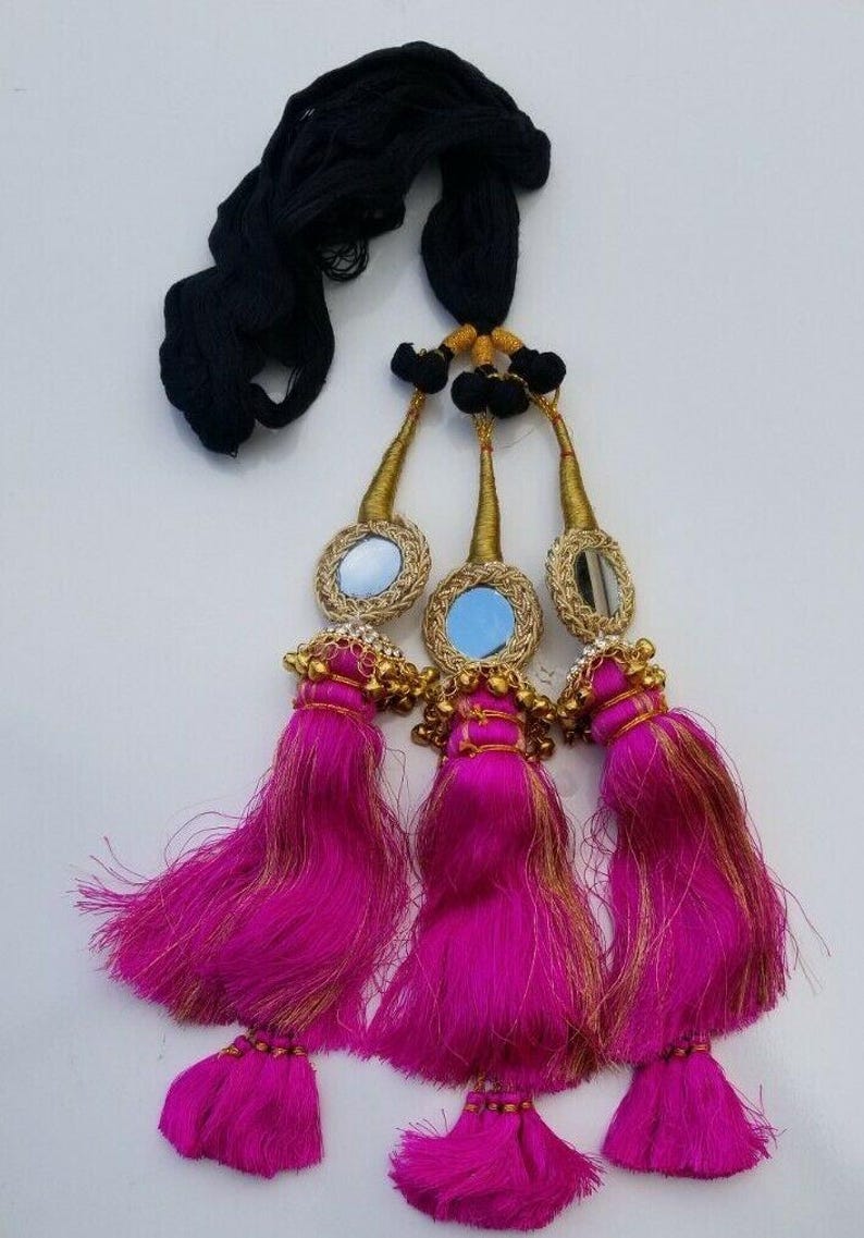 Indian Punjabi Pranda Mehndi Jagoo Mirror Bridal Patiala Paranda Hair ...