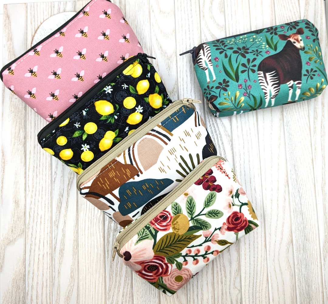 Coin Purse or Mini Wallet/ Small Zipper Pouch/ Change Pouch/ Women ...