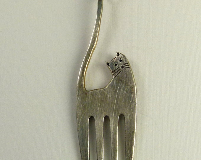 Francisco the Fork Cat - up Cycled Sterling Silver and up Cycled Fork ...